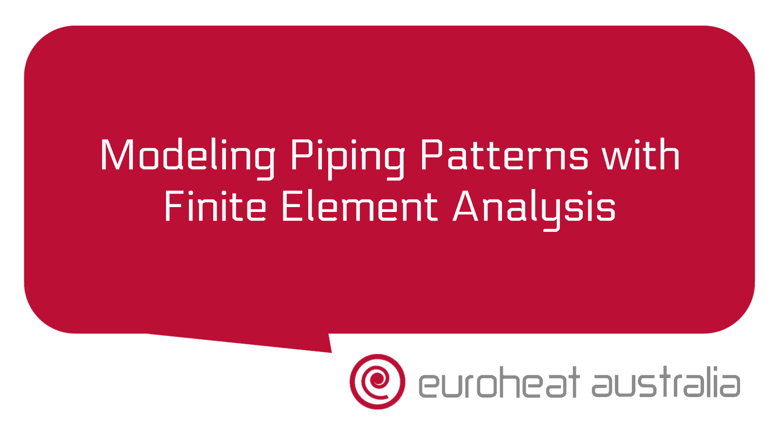 Modeling Piping Patterns with Finite Element Analysis - Euroheat ... Modeling Piping Patterns with Finite Element Analysis - Euroheat ...